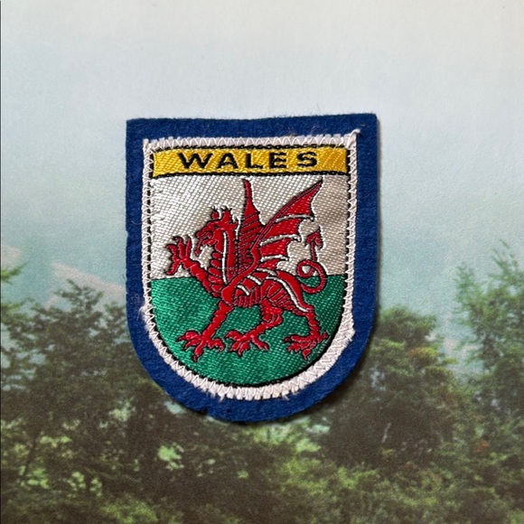 Accessories | Vintage Wales Dragon Patch With Blue Border | Poshmark